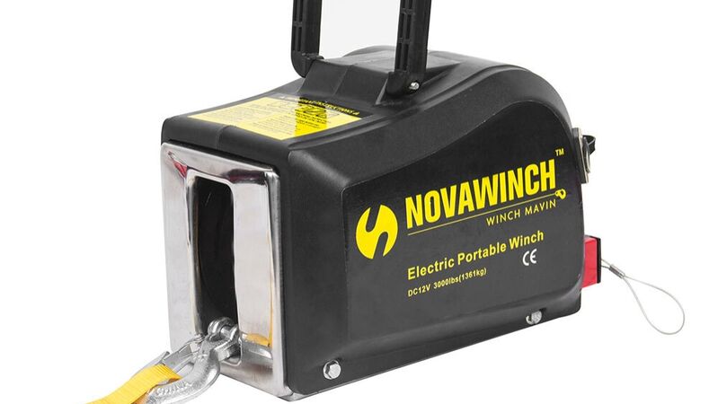 Draagbare 12 volt NovaWinch elektrische trek- en hijslier